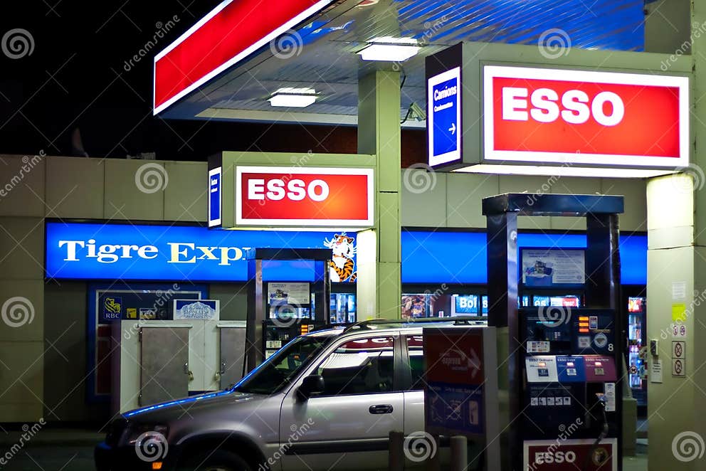 Esso Gas Station editorial photography. Image of loan - 12076342