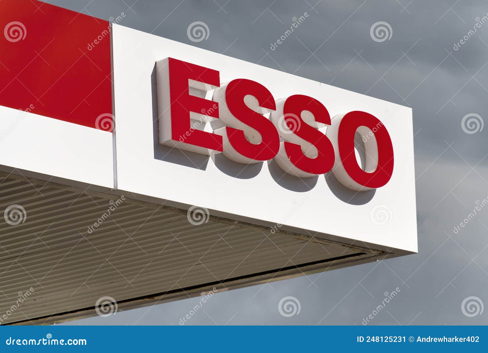 ESSO Petrol Station Sign in England Editorial Photo - Image of filling ...