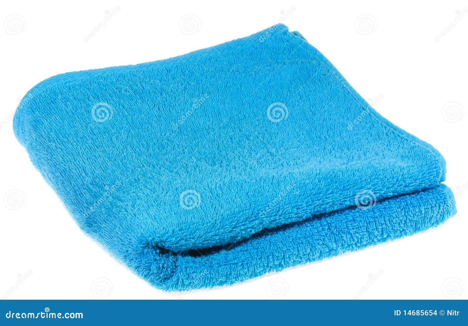 Essuie-main bleu photo stock. Image du isolement, doux - 14685654