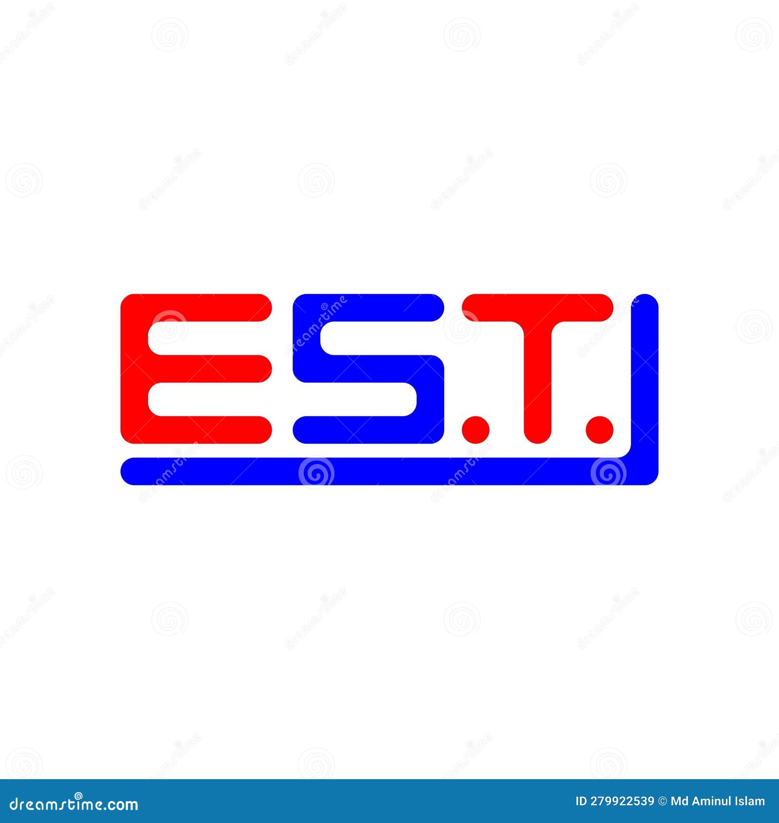 EST Letter Logo Creative Design with Vector Graphic, EST Stock Vector ...