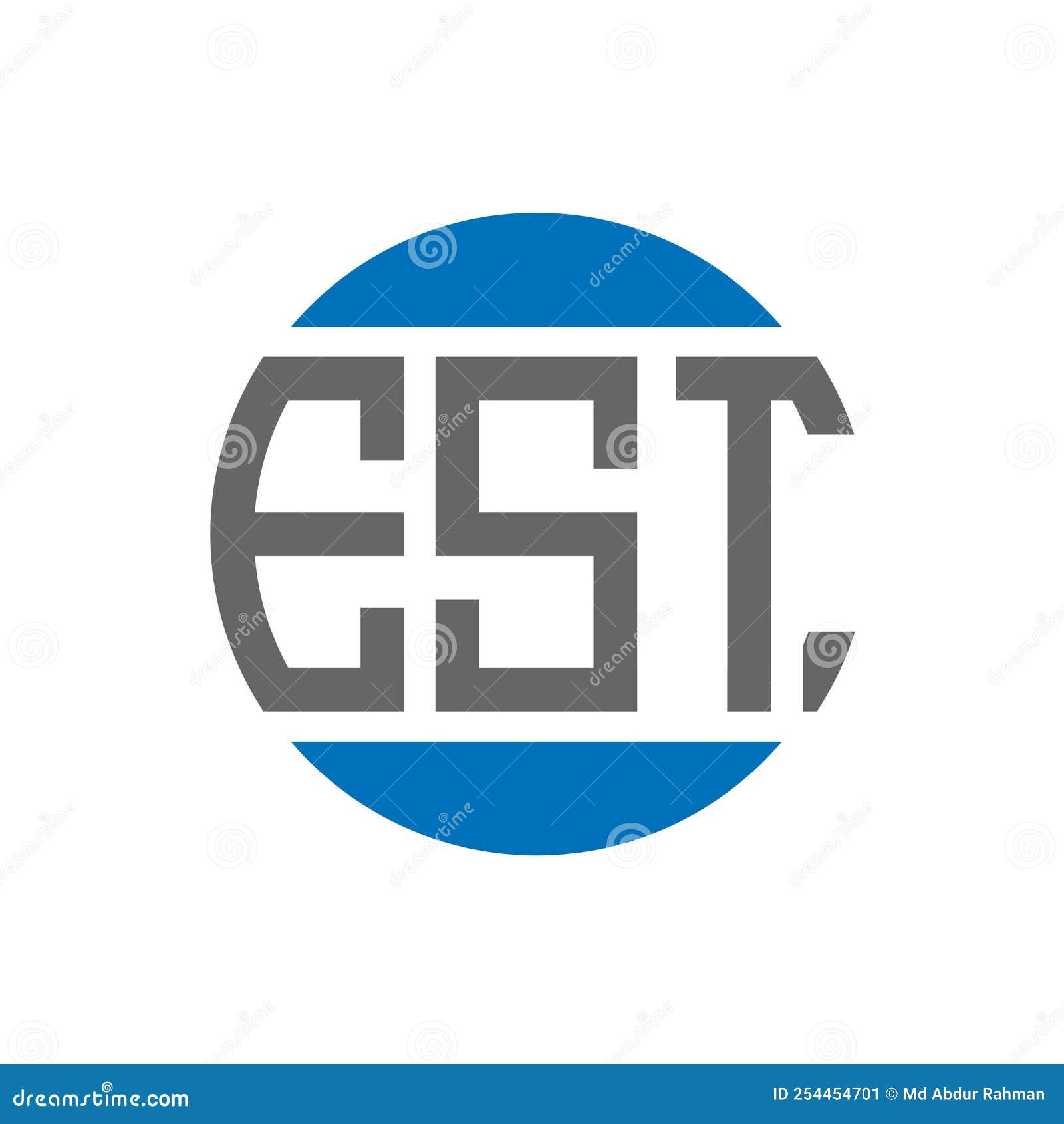 EST Letter Logo Design On White Background. EST Creative Initials ...