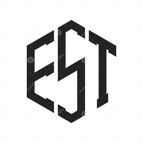 EST Logo Design. Initial Letter EST Monogram Logo Using Hexagon Shape ...