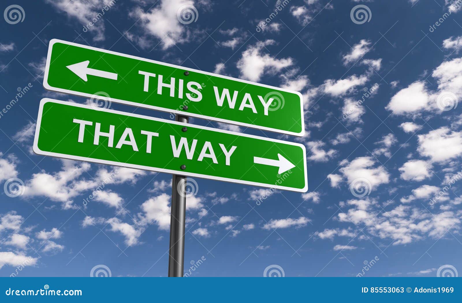 Esta manera y esa manera stock de ilustración. Ilustración de ...