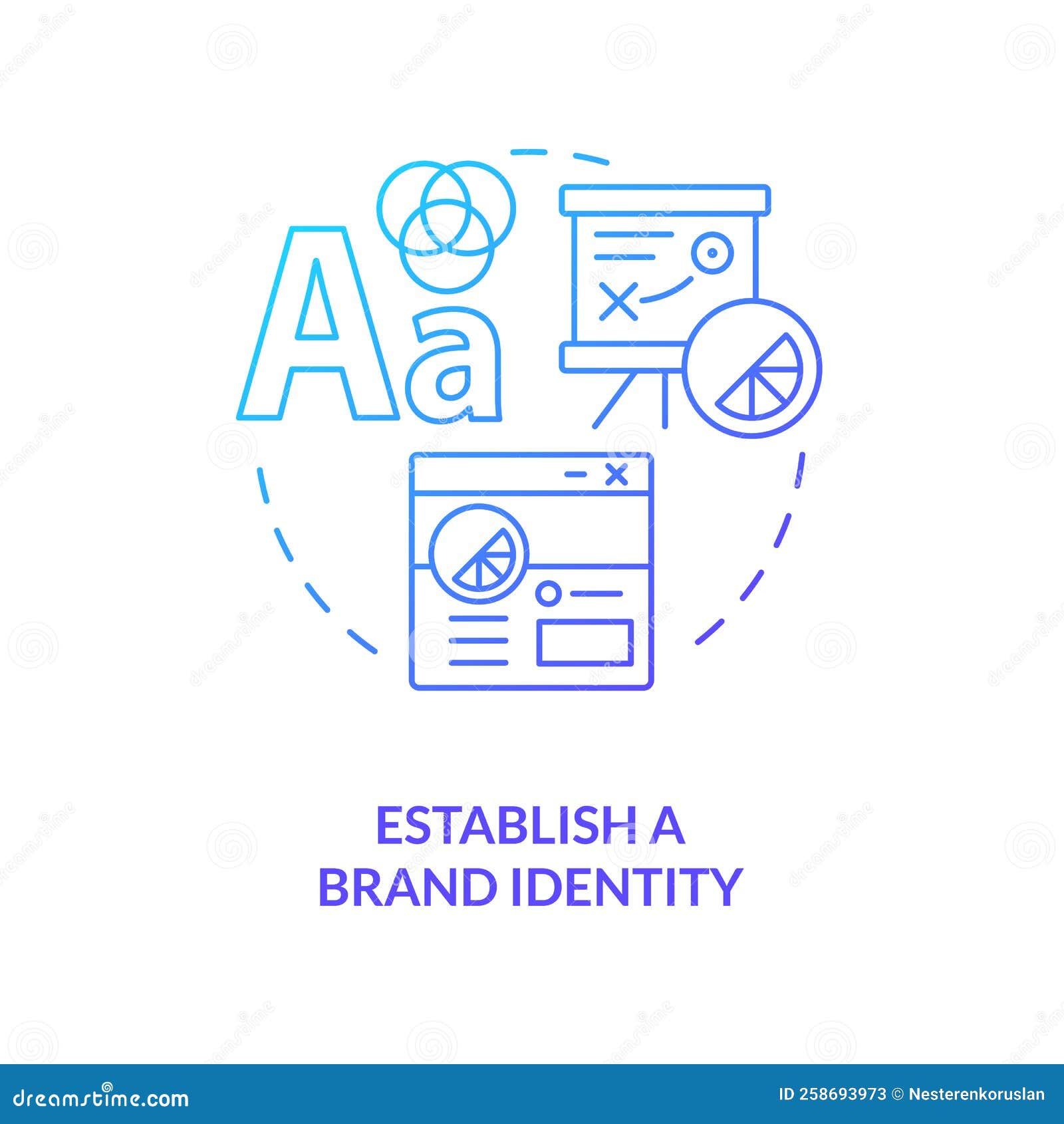 Establish Brand Identity Blue Gradient Concept Icon Stock Vector ... Establish Brand Identity Blue Gradient Concept Icon Stock Vector ...