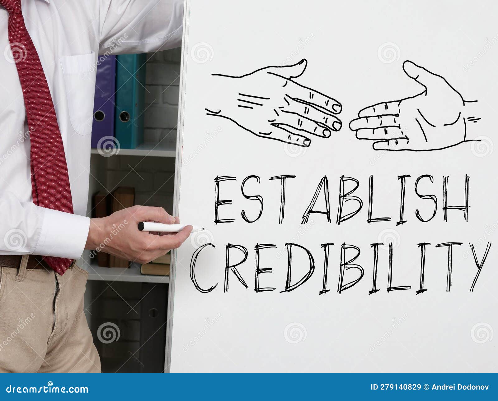Establish Credibility is Shown Using a Text Stock Image - Image of ...