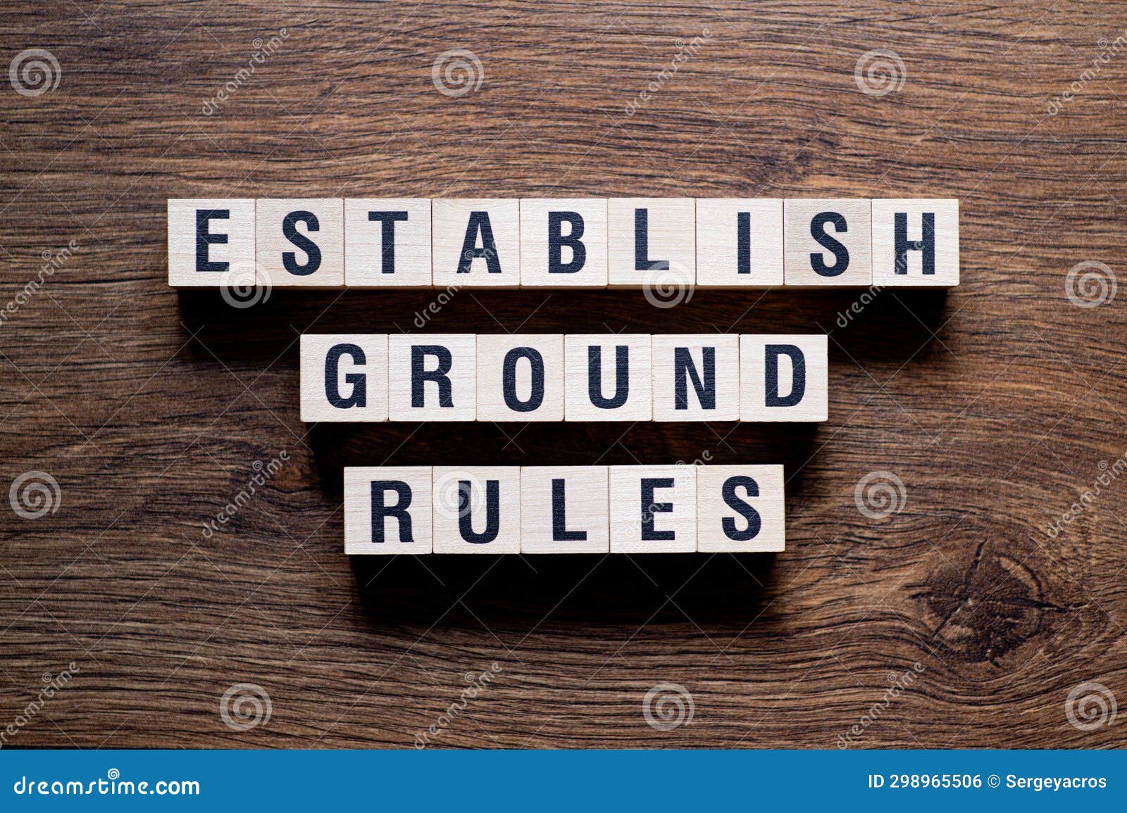 Establish Ground Rules - Word Concept on Building Blocks, Text Stock ...