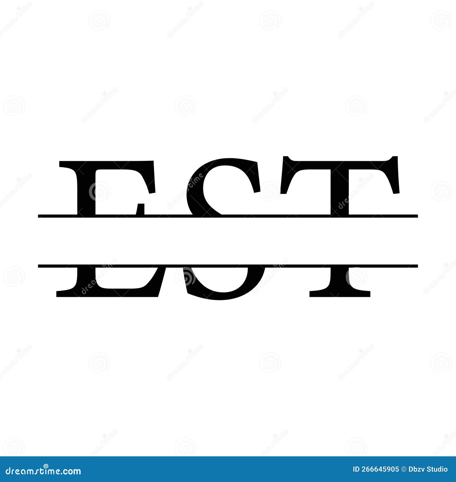Established Monogram, Est. On The White Background. Isolated ...