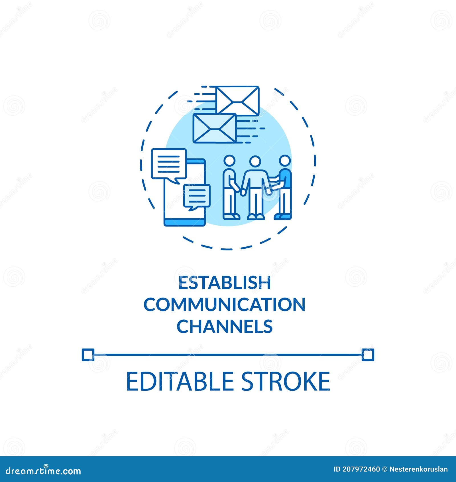Establishing Communication Channels Concept Icon Stock Illustration ...
