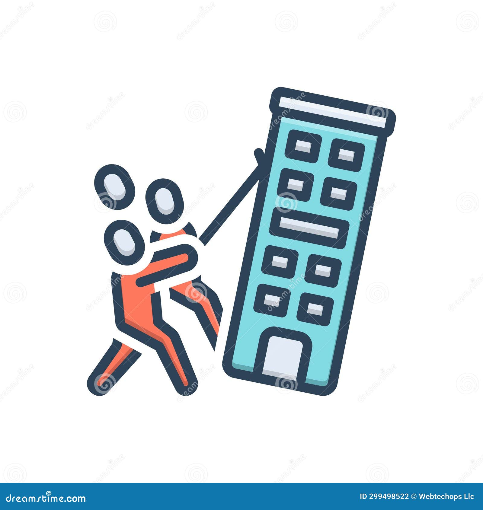 Color Illustration Icon for Establishment, Company and Teamwork Stock ...