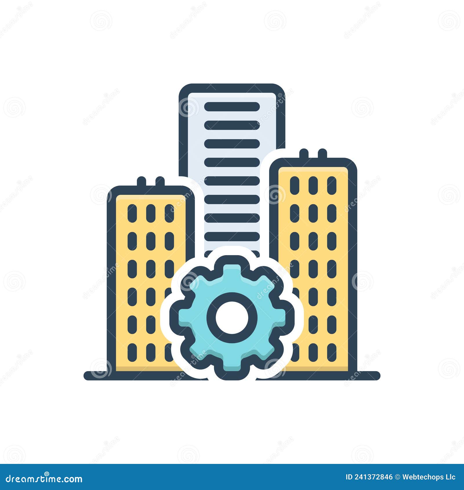 Color Illustration Icon for Establishment, Foundation and Building ...
