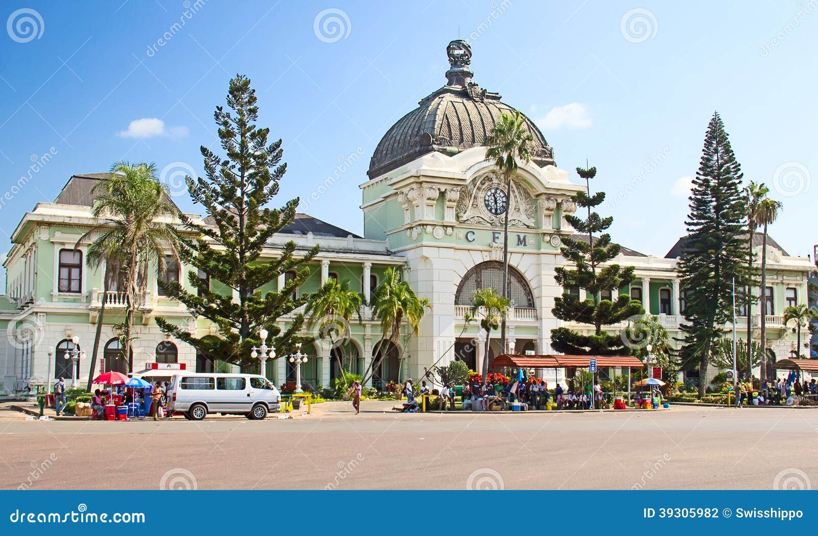 Estación de tren de Maputo fotografía editorial. Imagen de medida ...