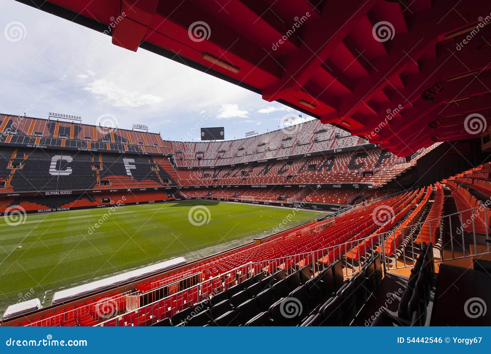 Estadio de Mestalla foto editorial. Imagen de funcionario - 54442546