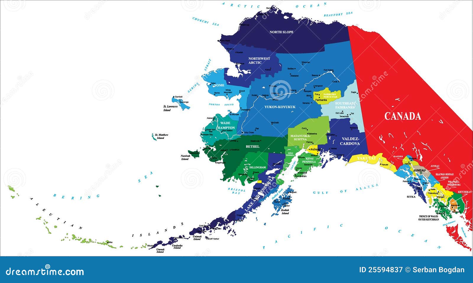 Estado de mapa de Alaska ilustração do vetor. Ilustração de américa ...