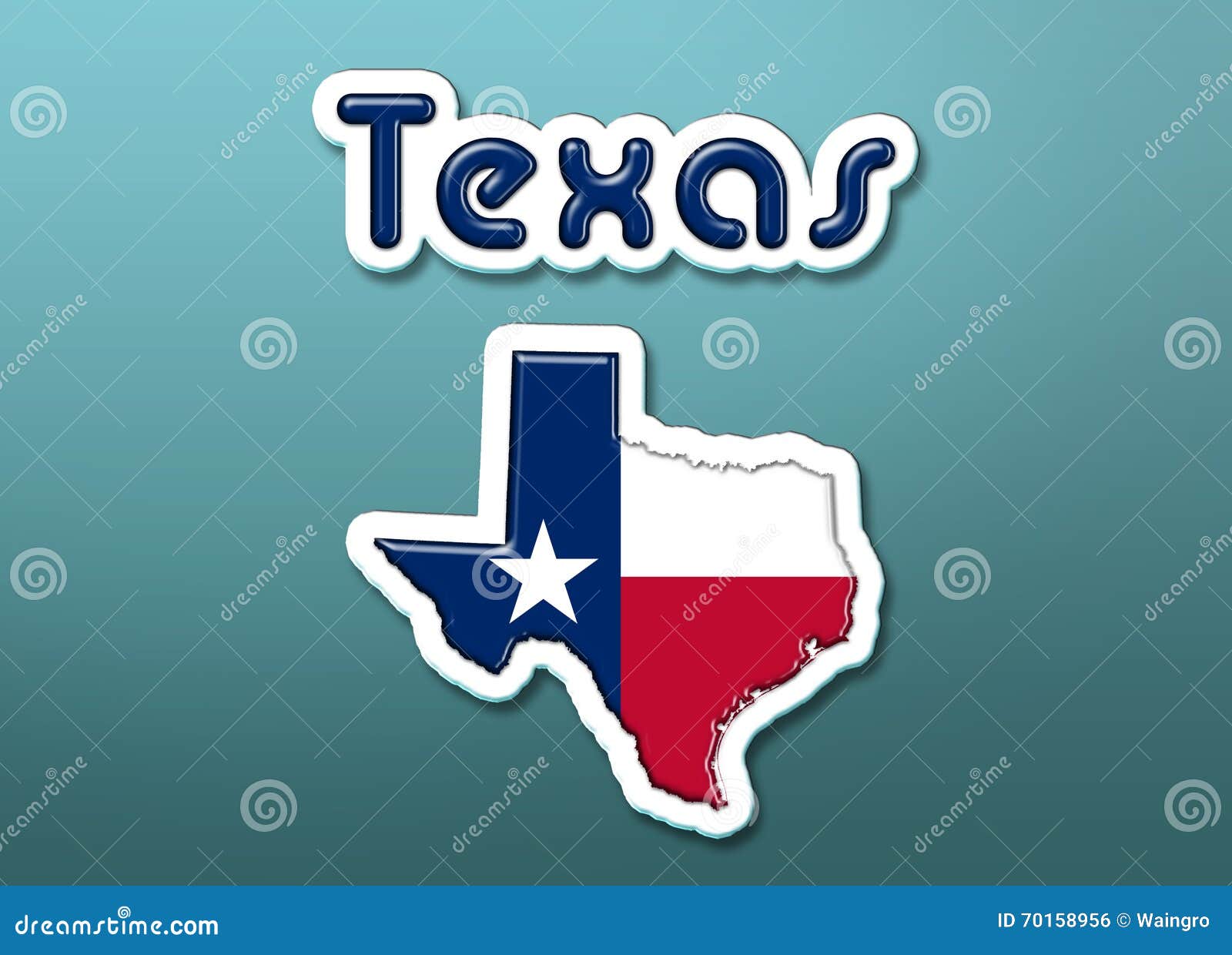 Estado de Tejas stock de ilustración. Ilustración de bandera - 70158956