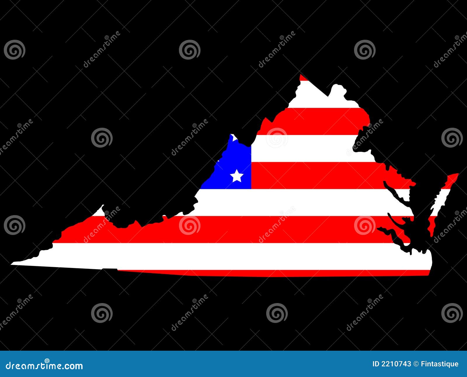 Estado de Virginia ilustración del vector. Ilustración de silueta - 2210743