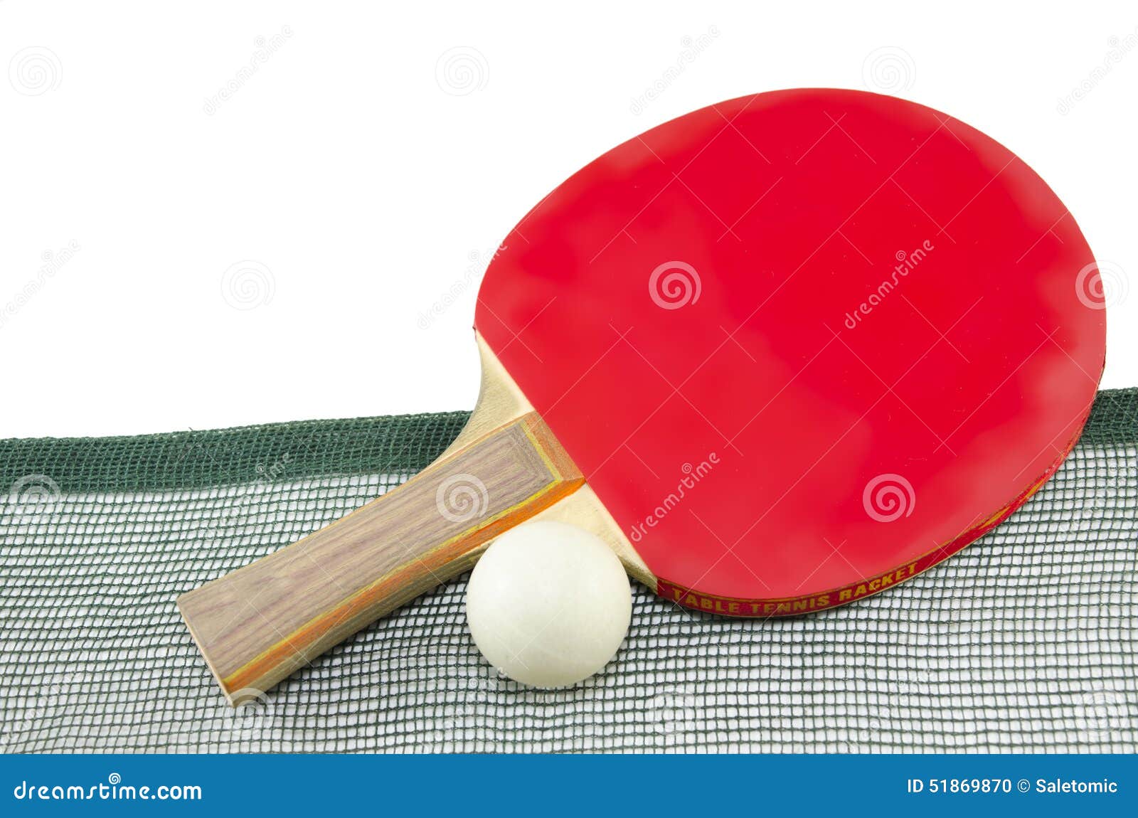Estafa De Tenis De Mesa Roja Y Una Red Aislada Foto de archivo - Imagen ...