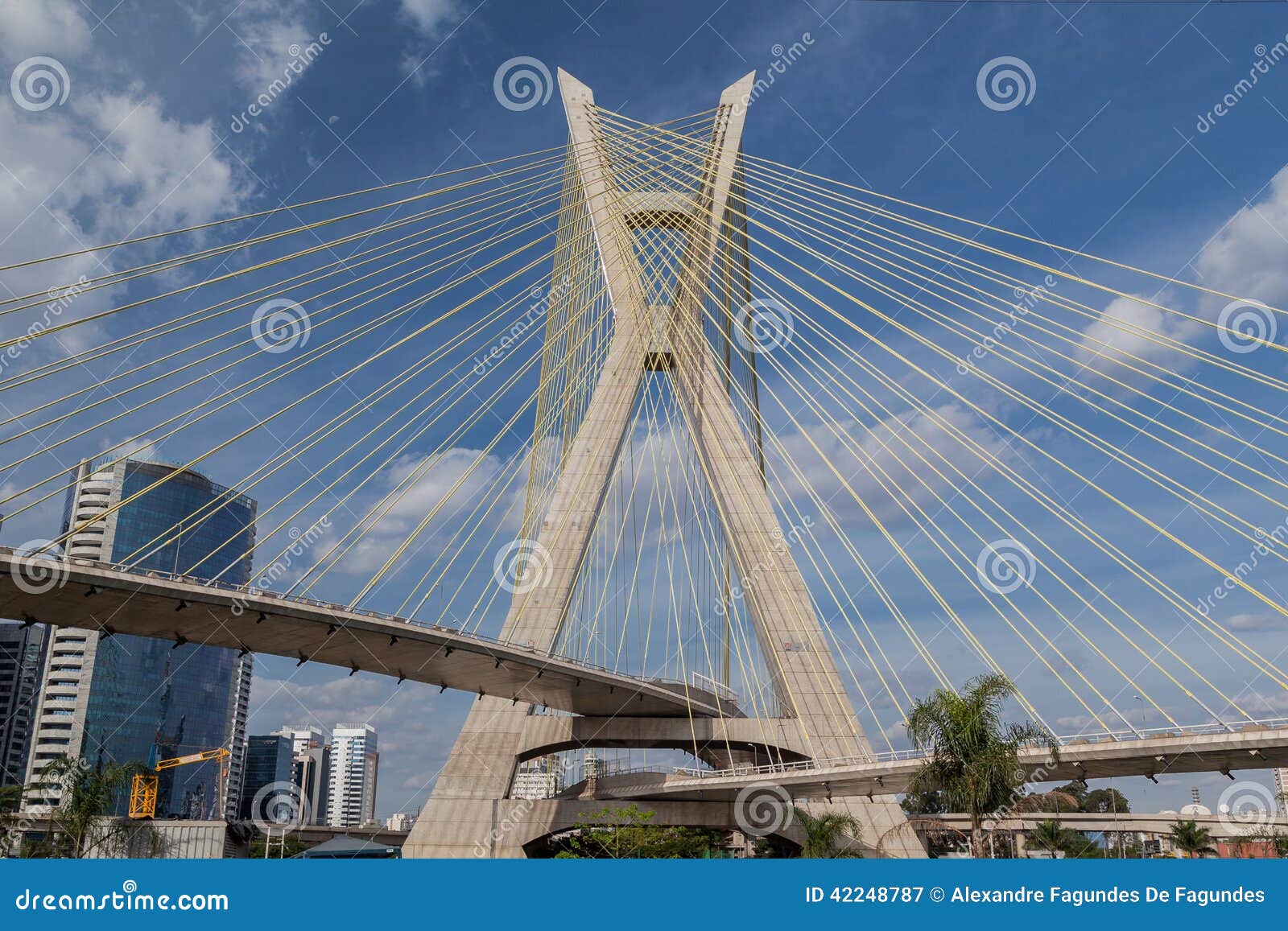 Estaiada Bridge Sao Paulo editorial photography. Image of bridge - 42248787