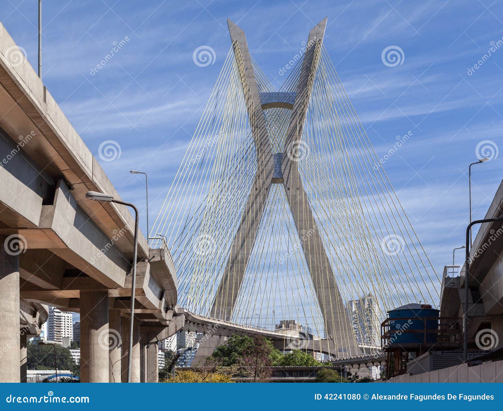 Estaiada Bridge Sao Paulo Sunset Editorial Image - Image of south ...