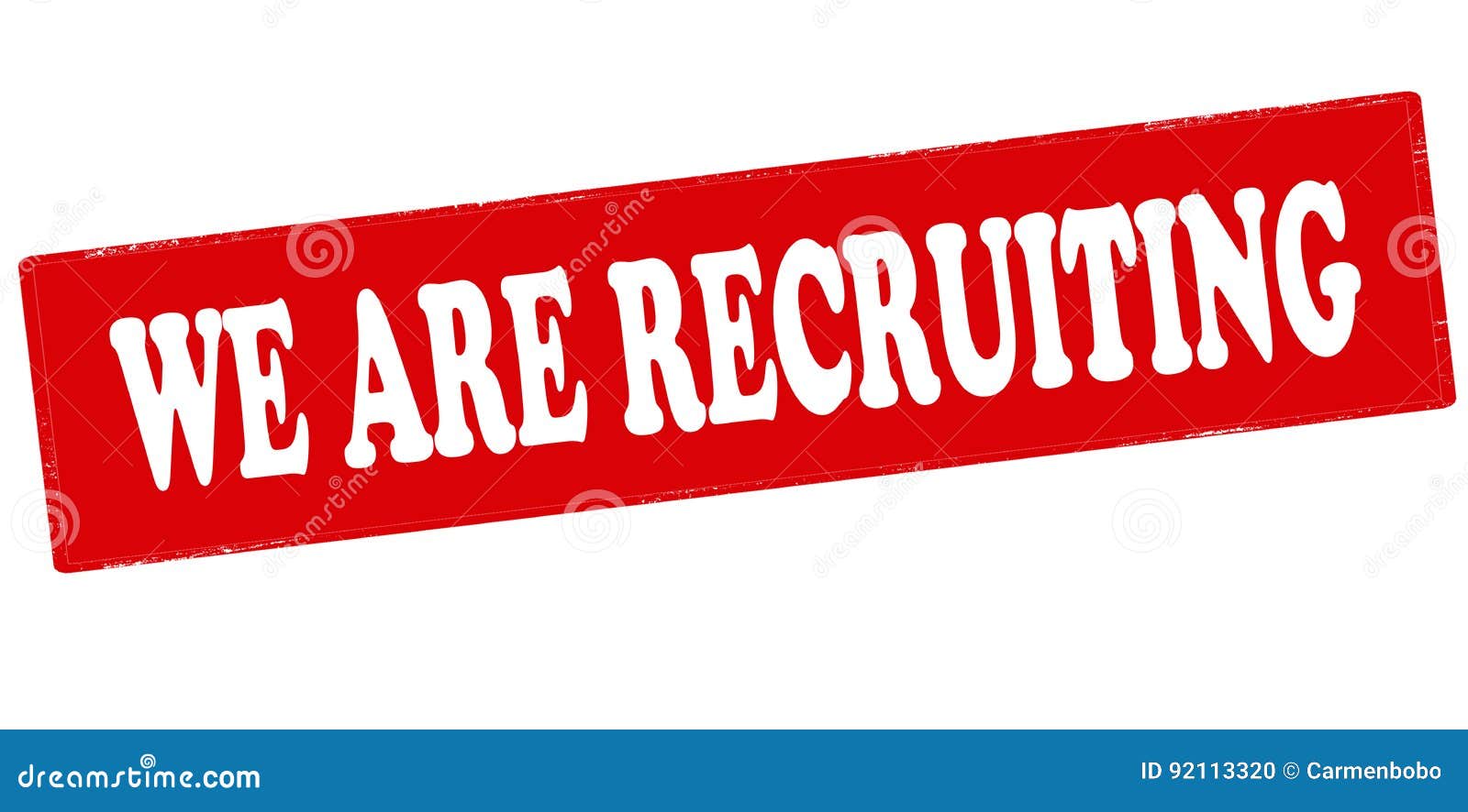 Estamos reclutando stock de ilustración. Ilustración de caucho - 92113320
