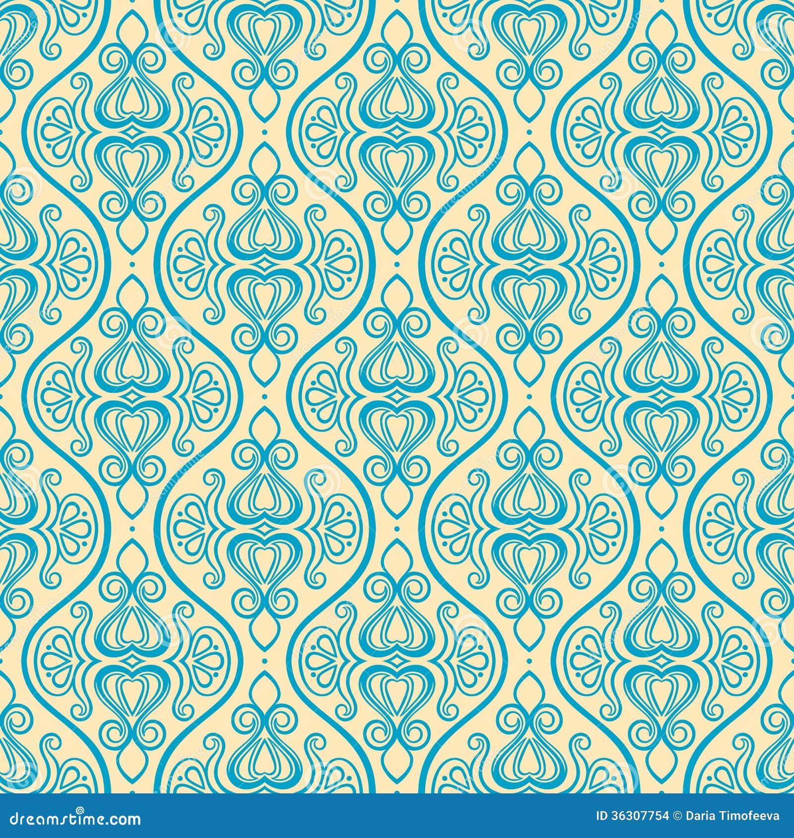Estampado De Flores Azul Y Amarillo Vertical Ilustración del Vector ...