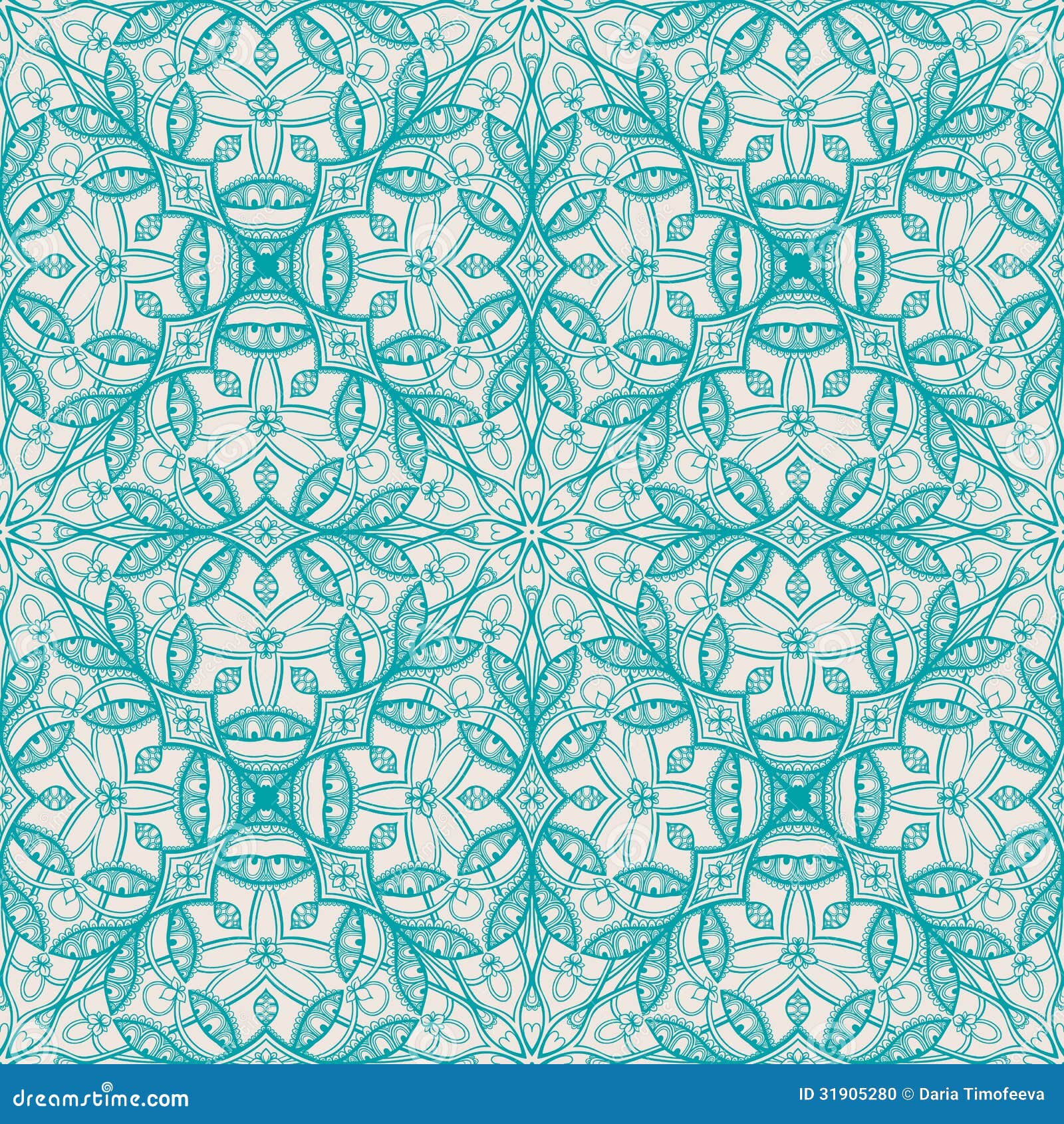 Estampado De Flores De La Turquesa Ilustración del Vector - Ilustración ...