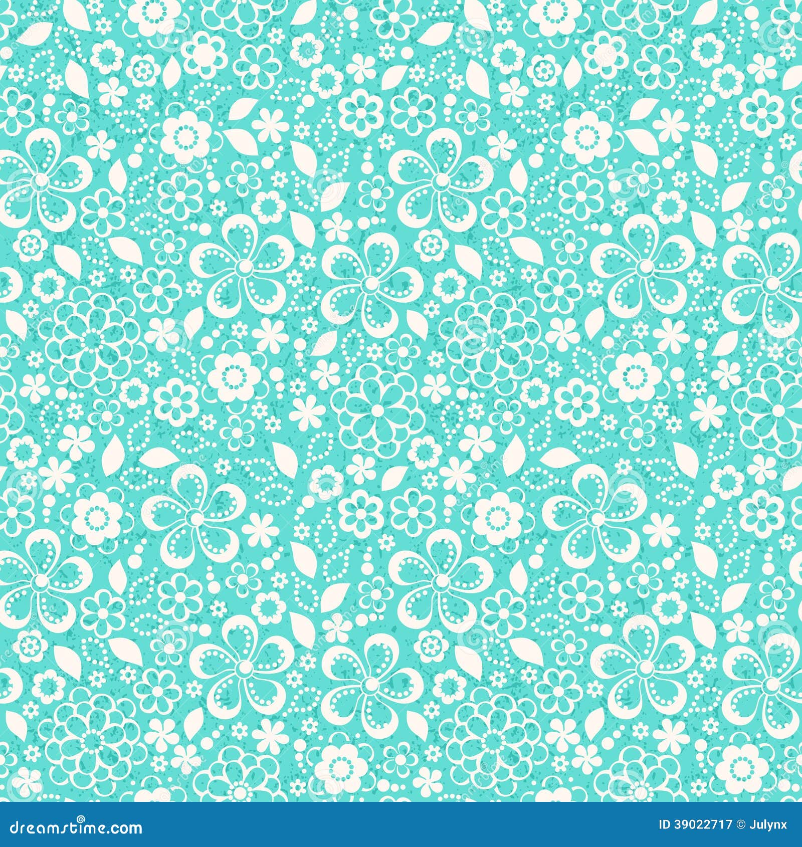 Estampado De Flores En Azul Ilustración del Vector - Ilustración de ...