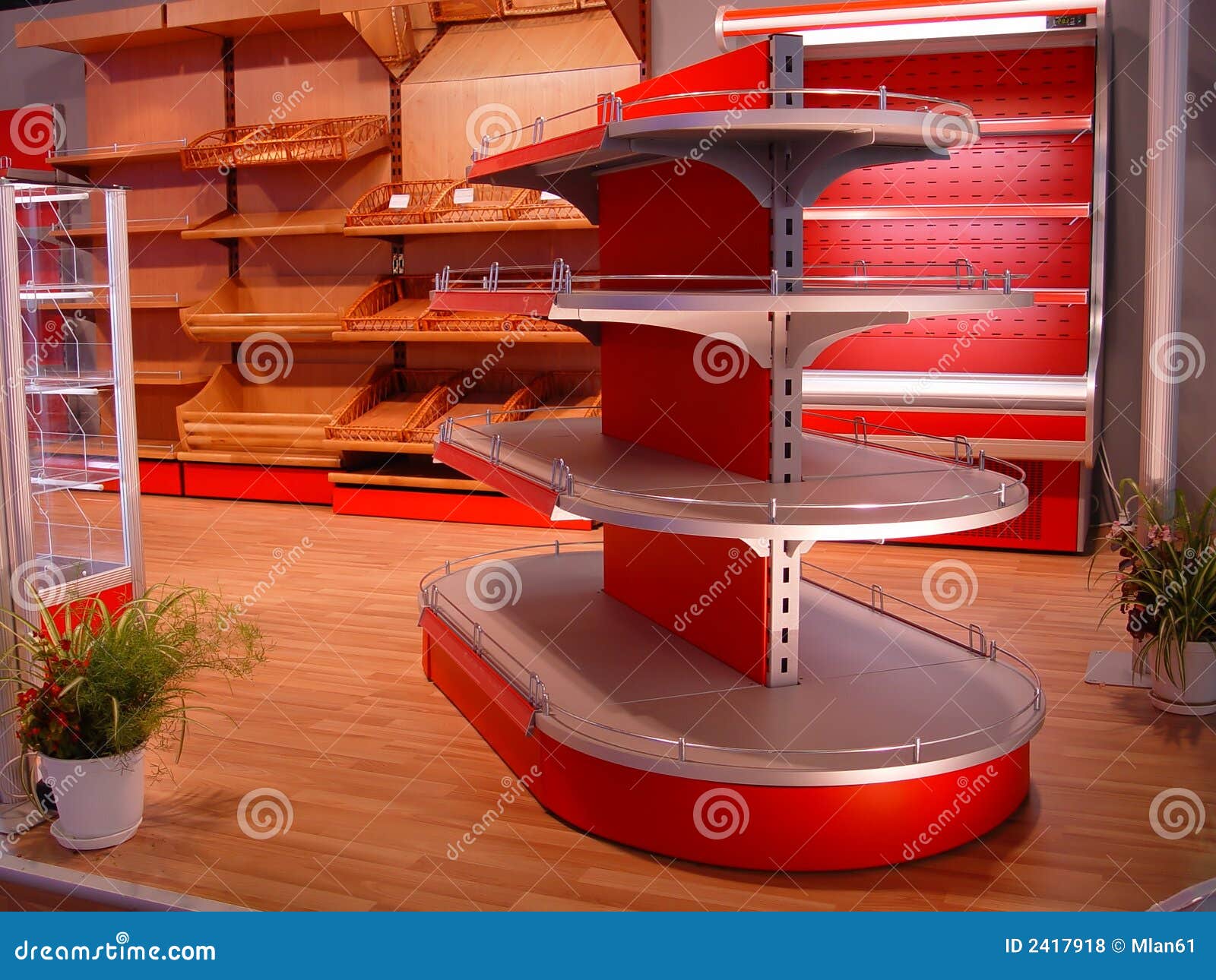 Estante foto de archivo. Imagen de soporte, estantes, almacén - 2417918