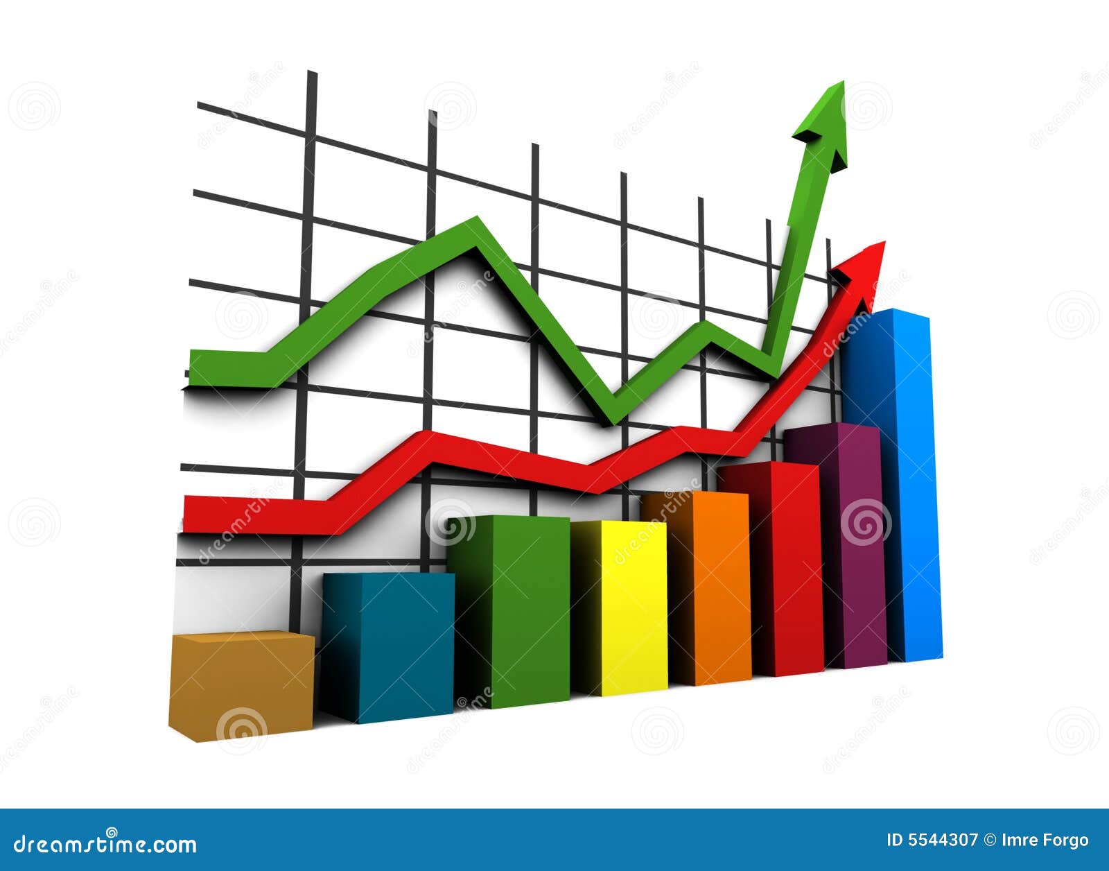 Estatísticas 3d ilustração stock. Ilustração de ganho - 5544307