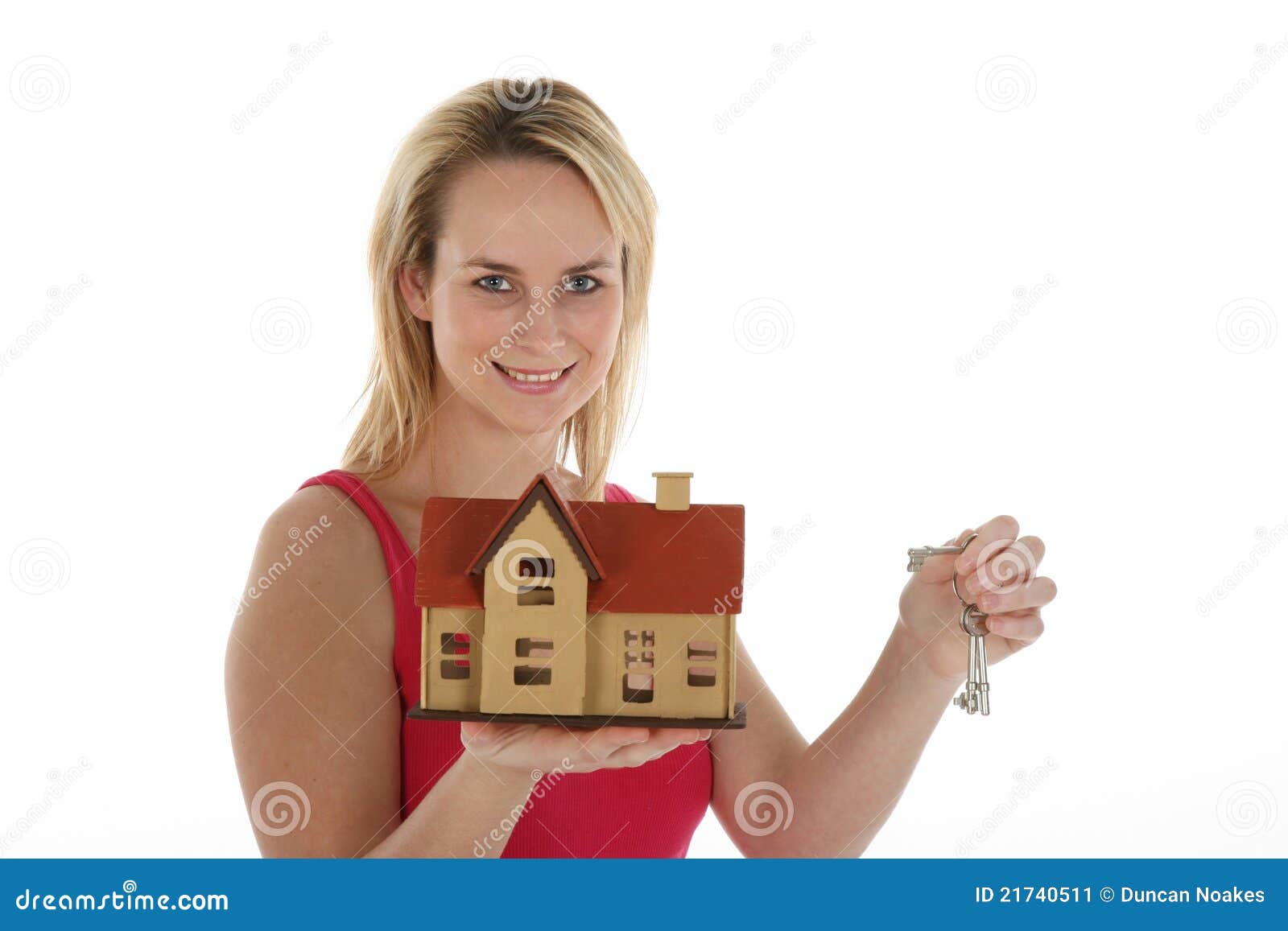 Estate Agent Lady with Keys Stock Image - Image of model, property ...