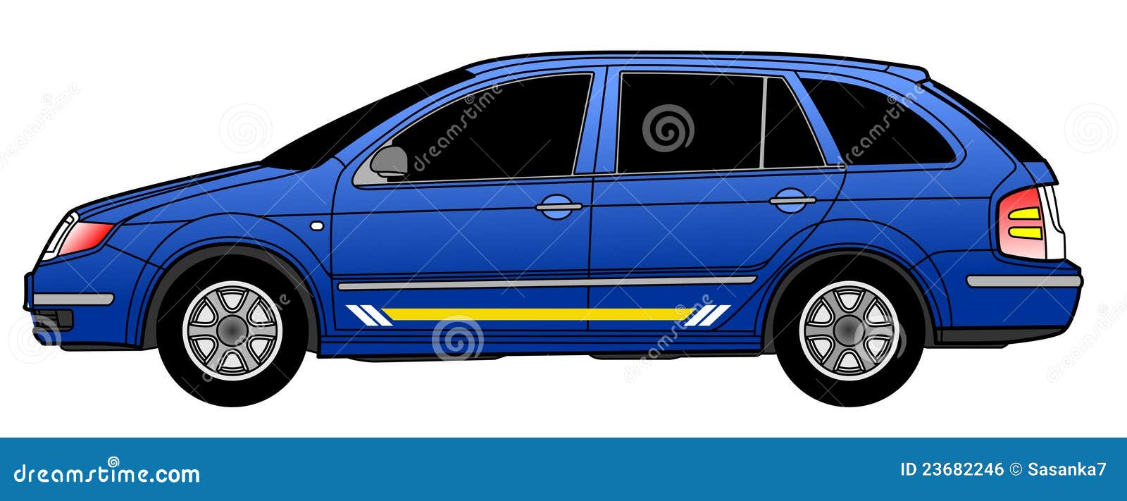 Estate car stock illustration. Illustration of bitmap - 23682246