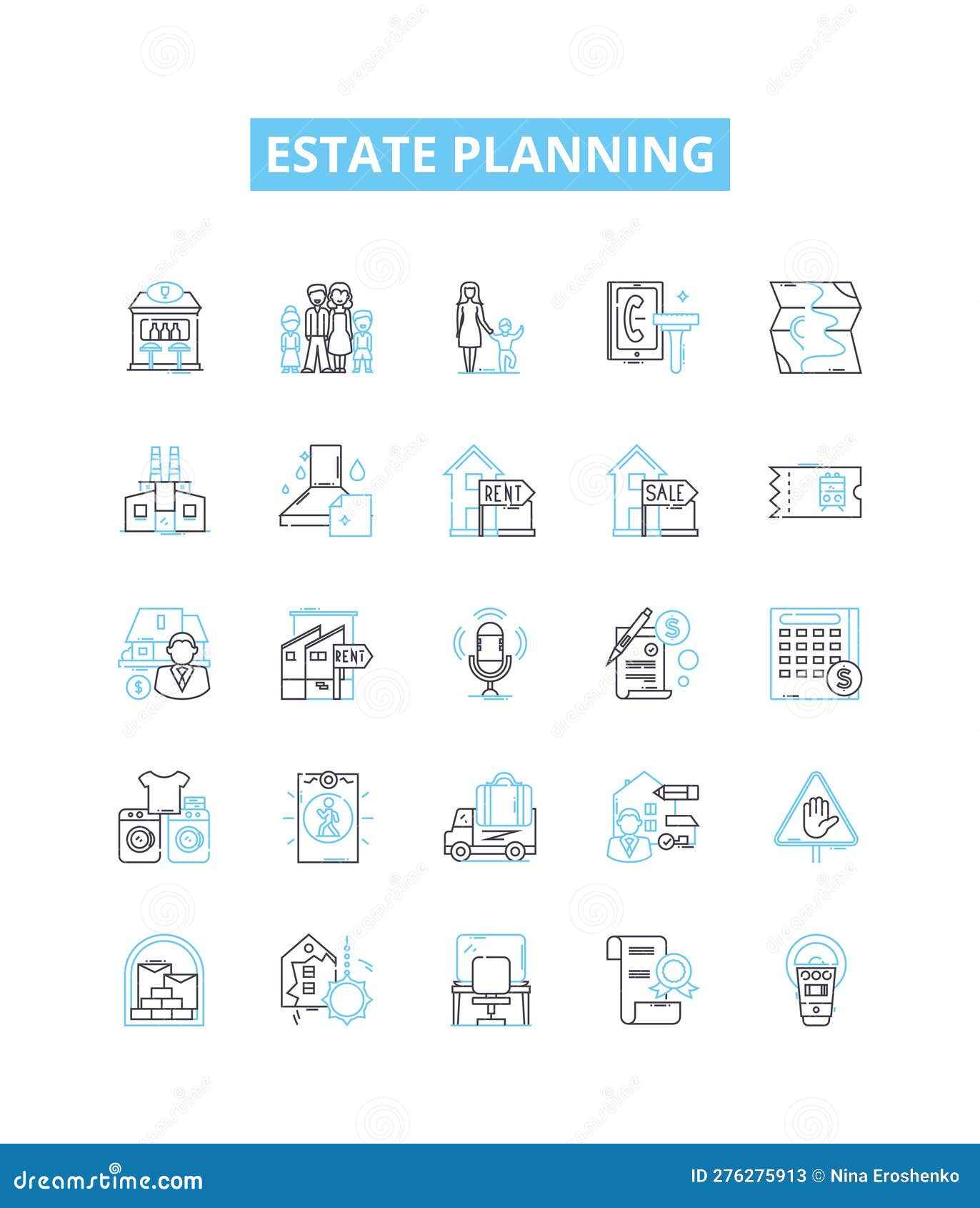 Executors Line Icons, Signs, Vector Set, Outline Illustration Concept ... Executors Line Icons, Signs, Vector Set, Outline Illustration Concept ...