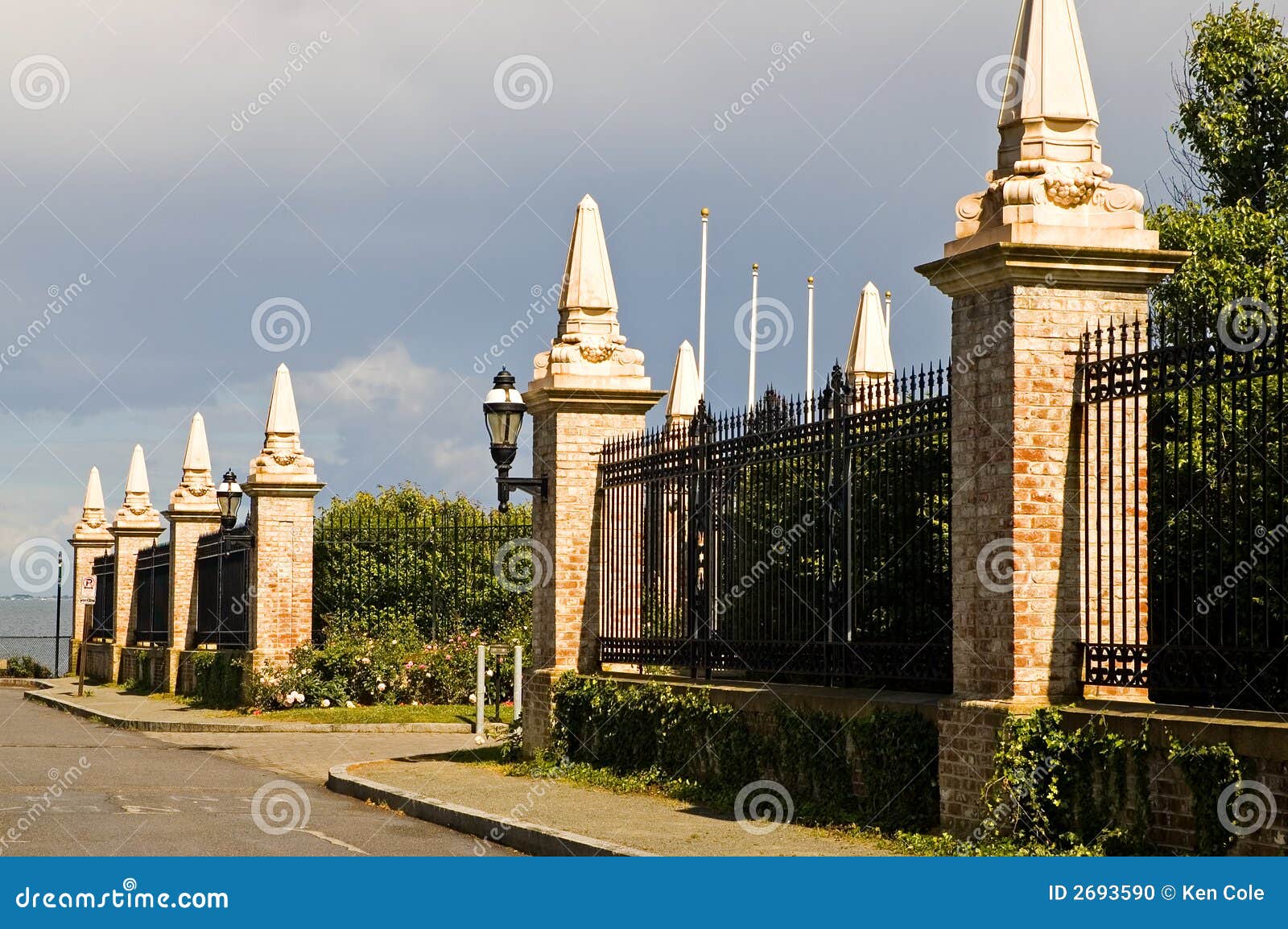 Estate security fence editorial image. Image of iron, tall - 2693590