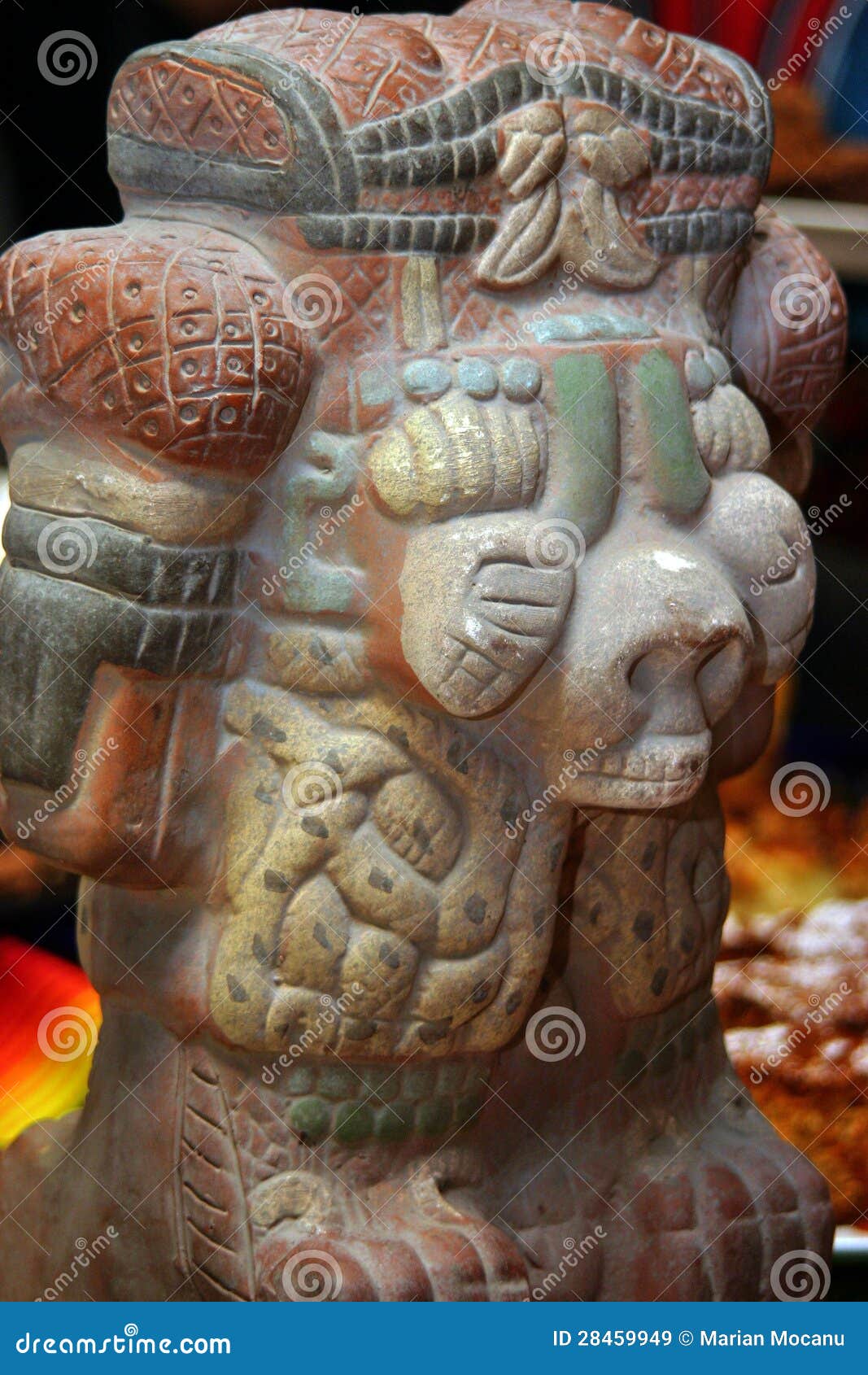 Estatua azteca imagen de archivo. Imagen de piedra, religioso - 28459949