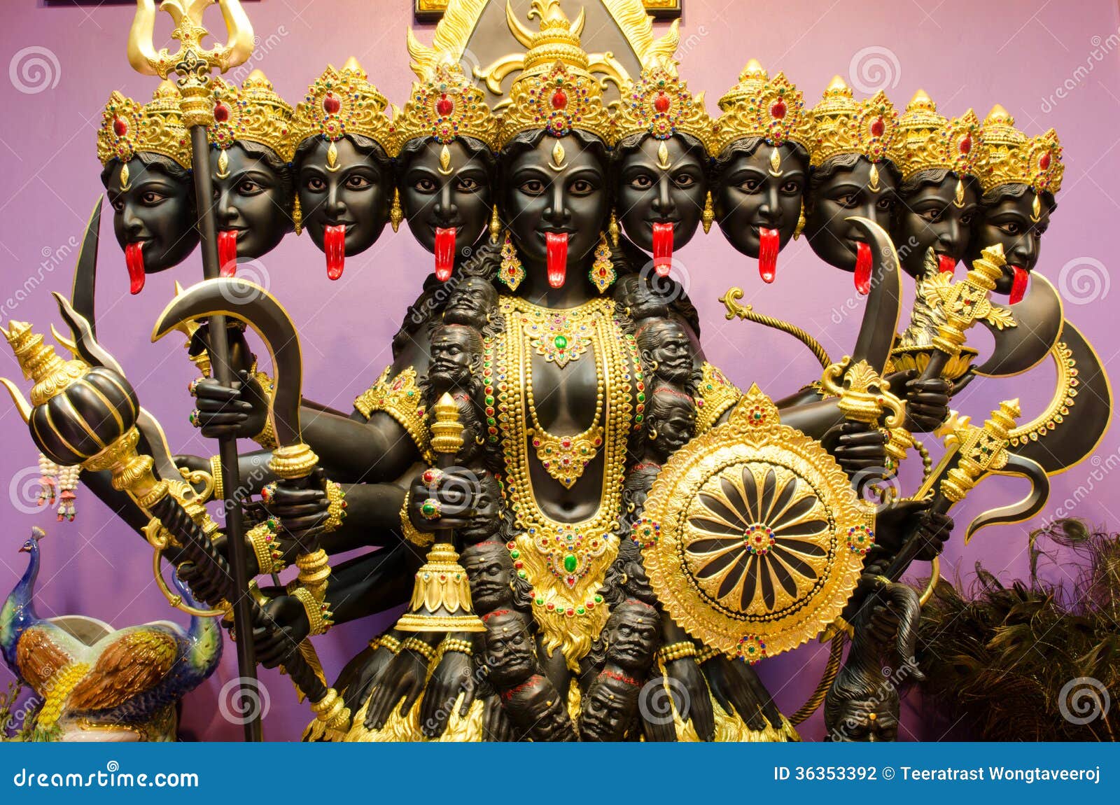 Estatua de Kali foto de archivo. Imagen de viejo, hinduismo - 36353392