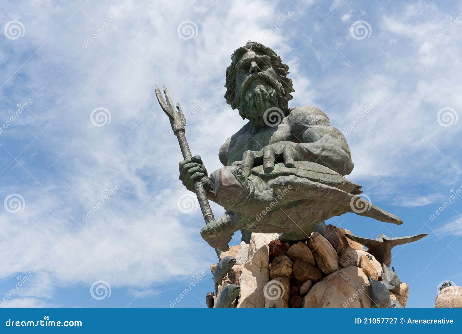 Estatua De Rey Neptuno Virginia Beach Imagen de archivo - Imagen de ...