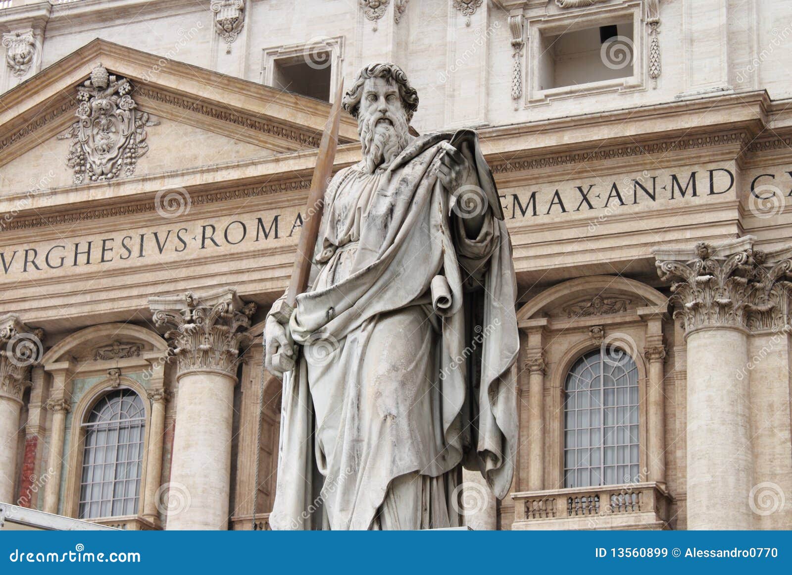 Estatua de San Pablo imagen de archivo. Imagen de italiano - 13560899