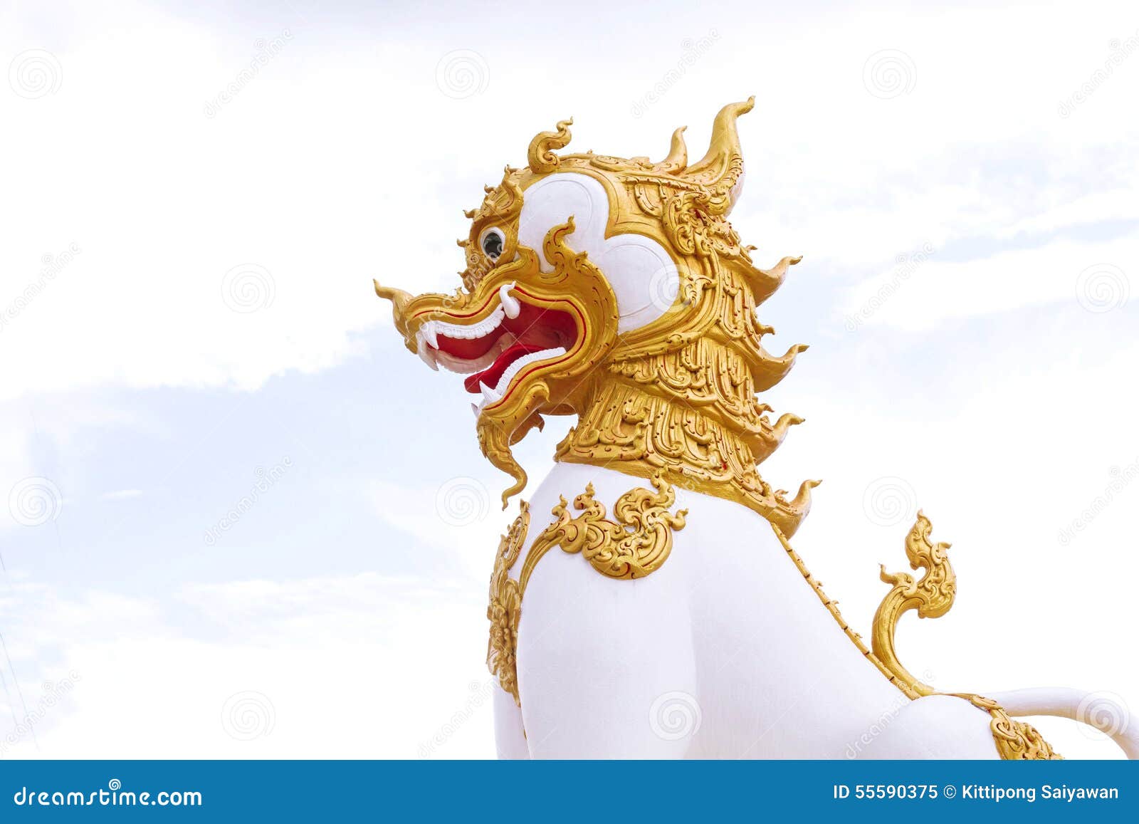 Estatua de Singha imagen de archivo. Imagen de tailandés - 55590375