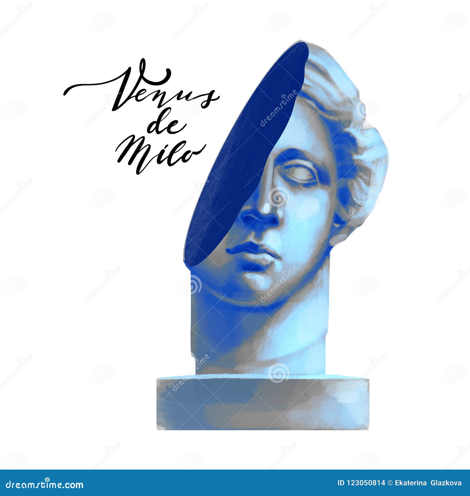 Estatua De Venus De Milo Con La Piel Cortada Stock de ilustración ...