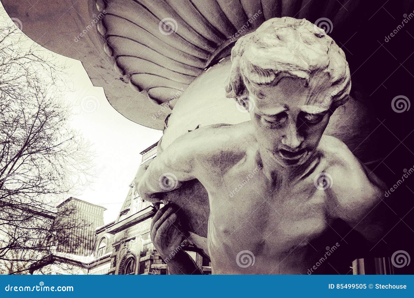 Estatua del atlas imagen de archivo. Imagen de monumento - 85499505