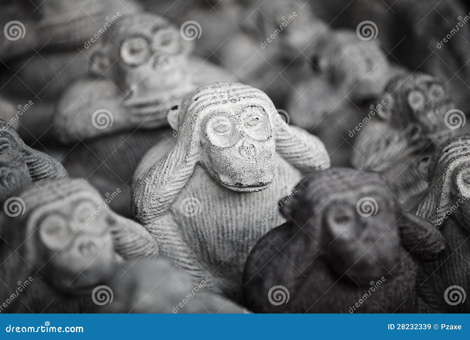 Estatuillas Miniatura De Piedra De Monos Imagen de archivo - Imagen de ...
