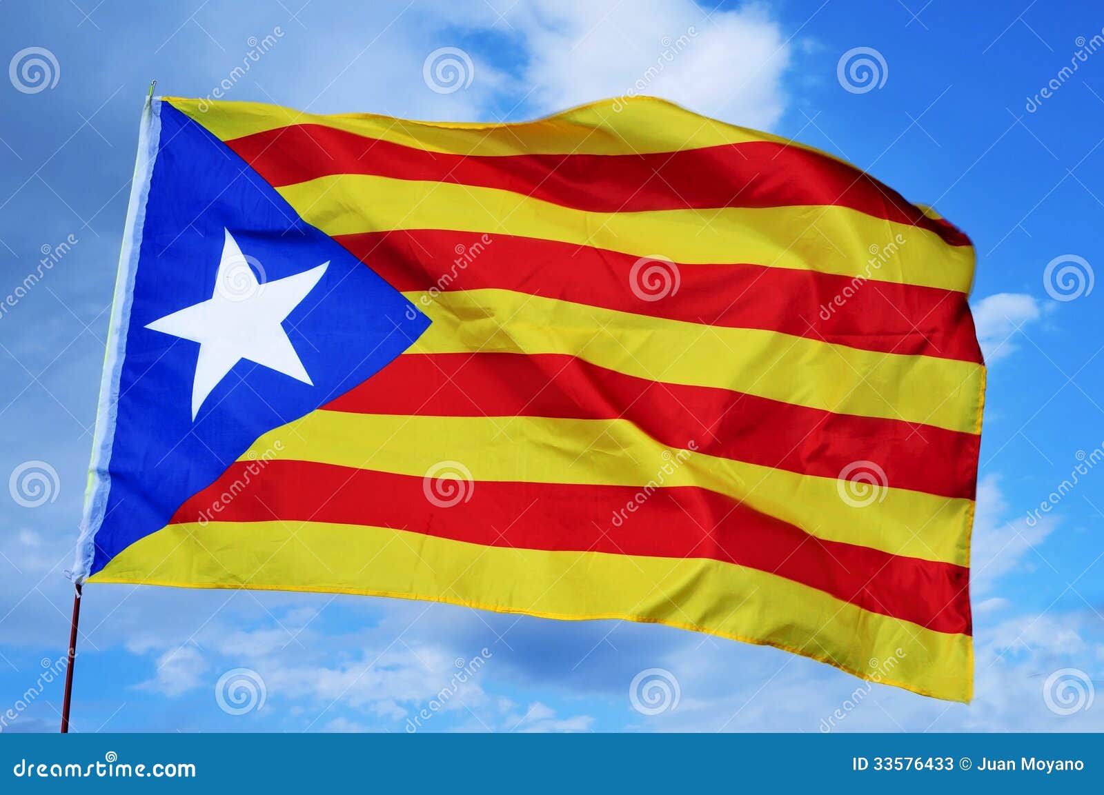 Estelada, the Catalan Separatist Flag Stock Image - Image of senyera ...