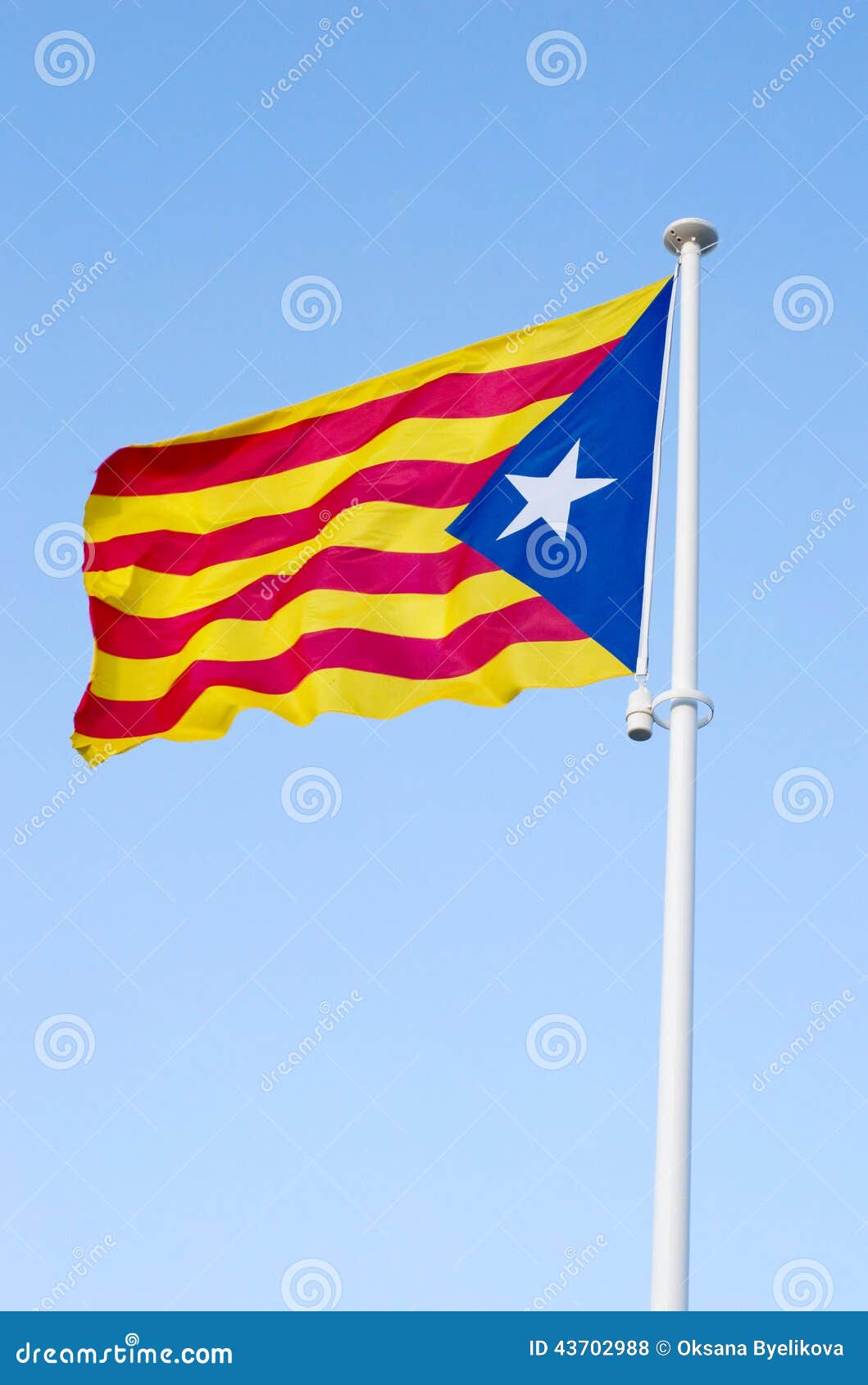 Estelada- the Catalan Separatist Flag Stock Photo - Image of national ...