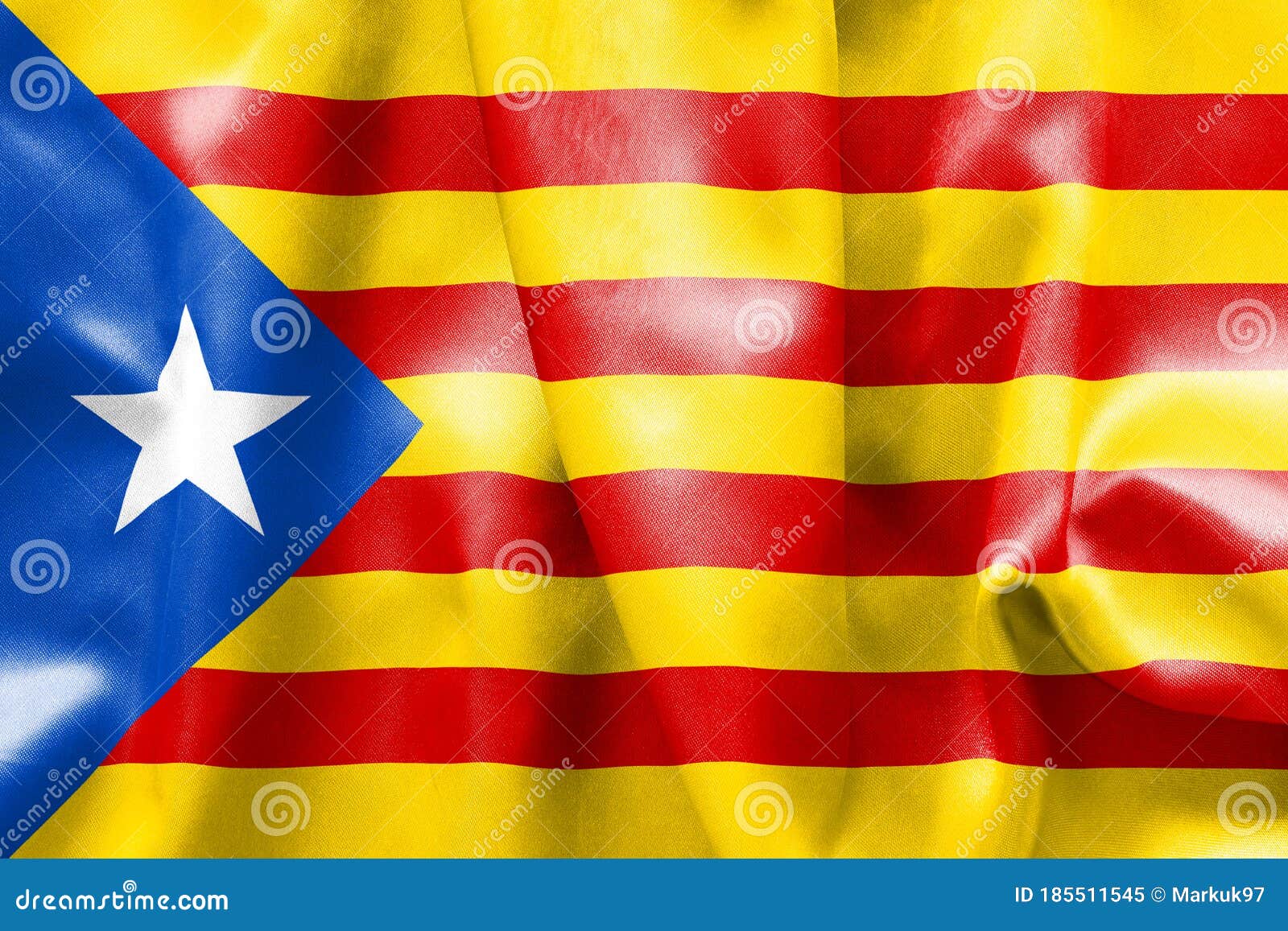Estelada Flag stock illustration. Illustration of catalonia - 185511545