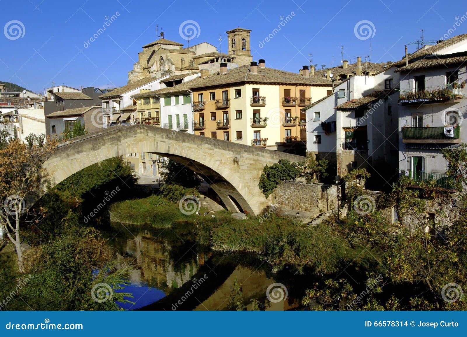 Estella, Lizarra, Navarra, Spain Stock Photo - Image of navarra, river ...