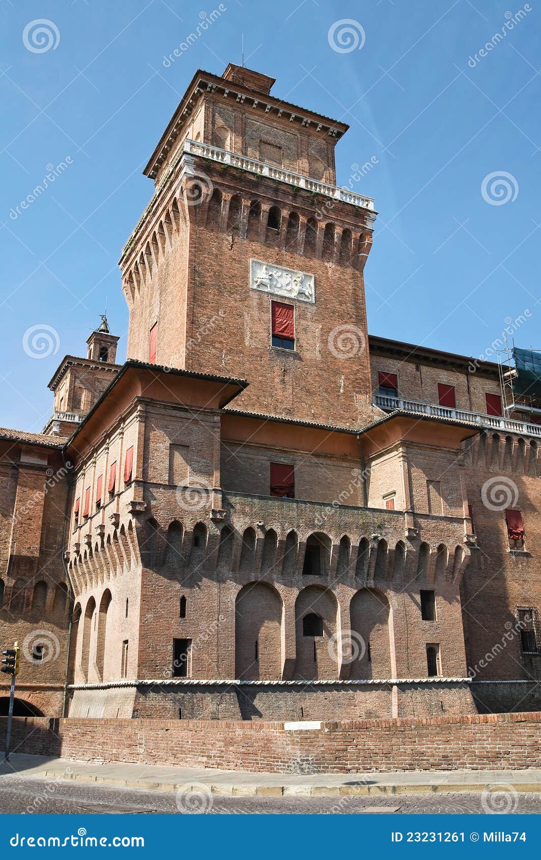 Estense Castle. Ferrara. Emilia-Romagna. Italy Stock Image - Image of ...