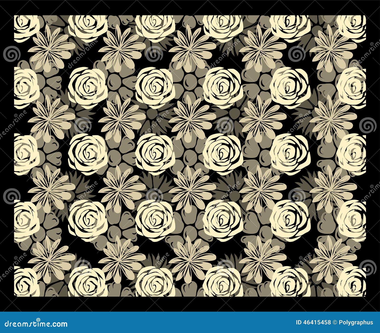 Estereograma Floral Do Multi-nível Ilustração do Vetor - Ilustração de ...