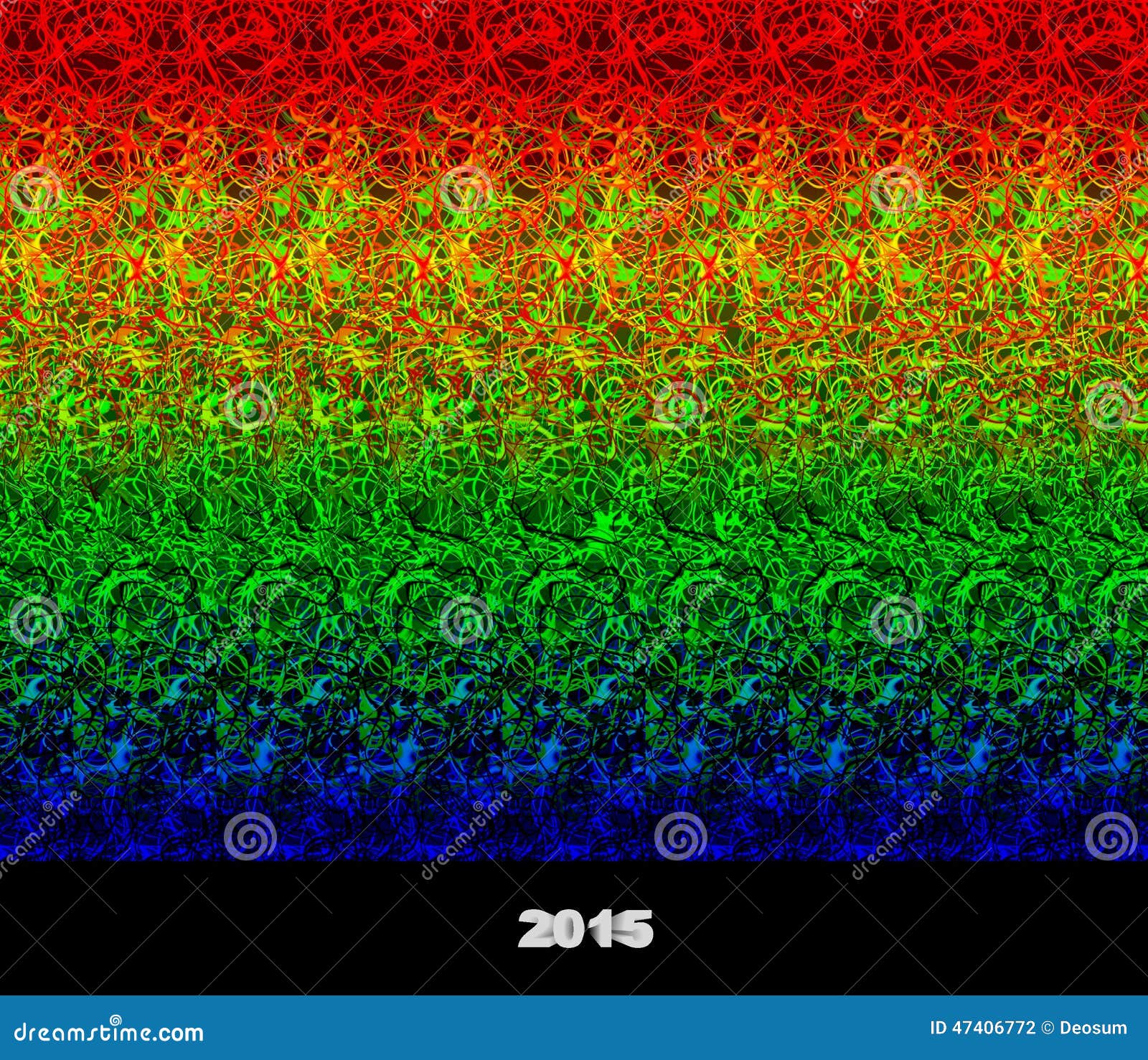 2015 - Estereograma - Ilusión De Una Imagen 3D Stock de ilustración ...