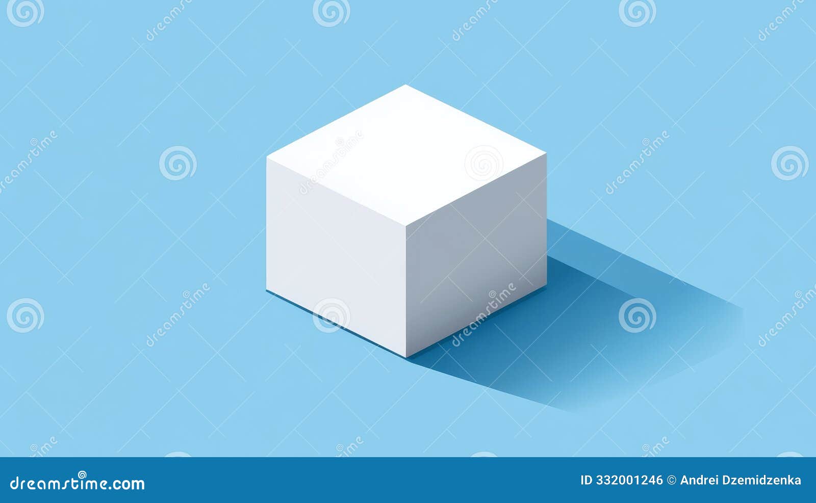 An Esthetic Rendering of Cube Geometry Minimalist Using Multiple White ...