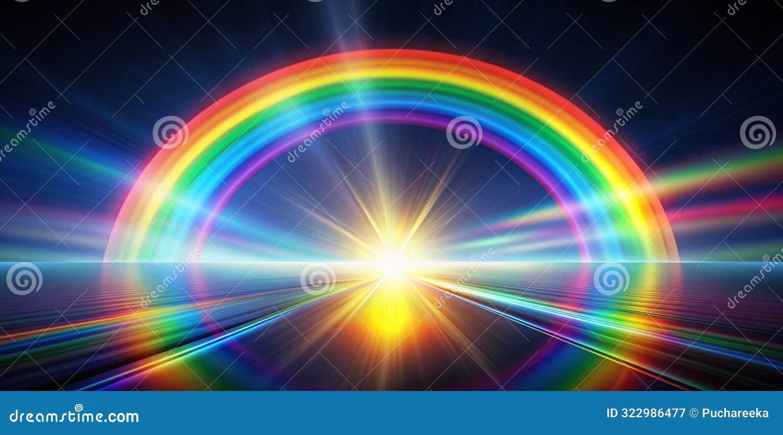 Esthetic Sunlight Abstract Background with Shadows and Rainbow Glow AI ...