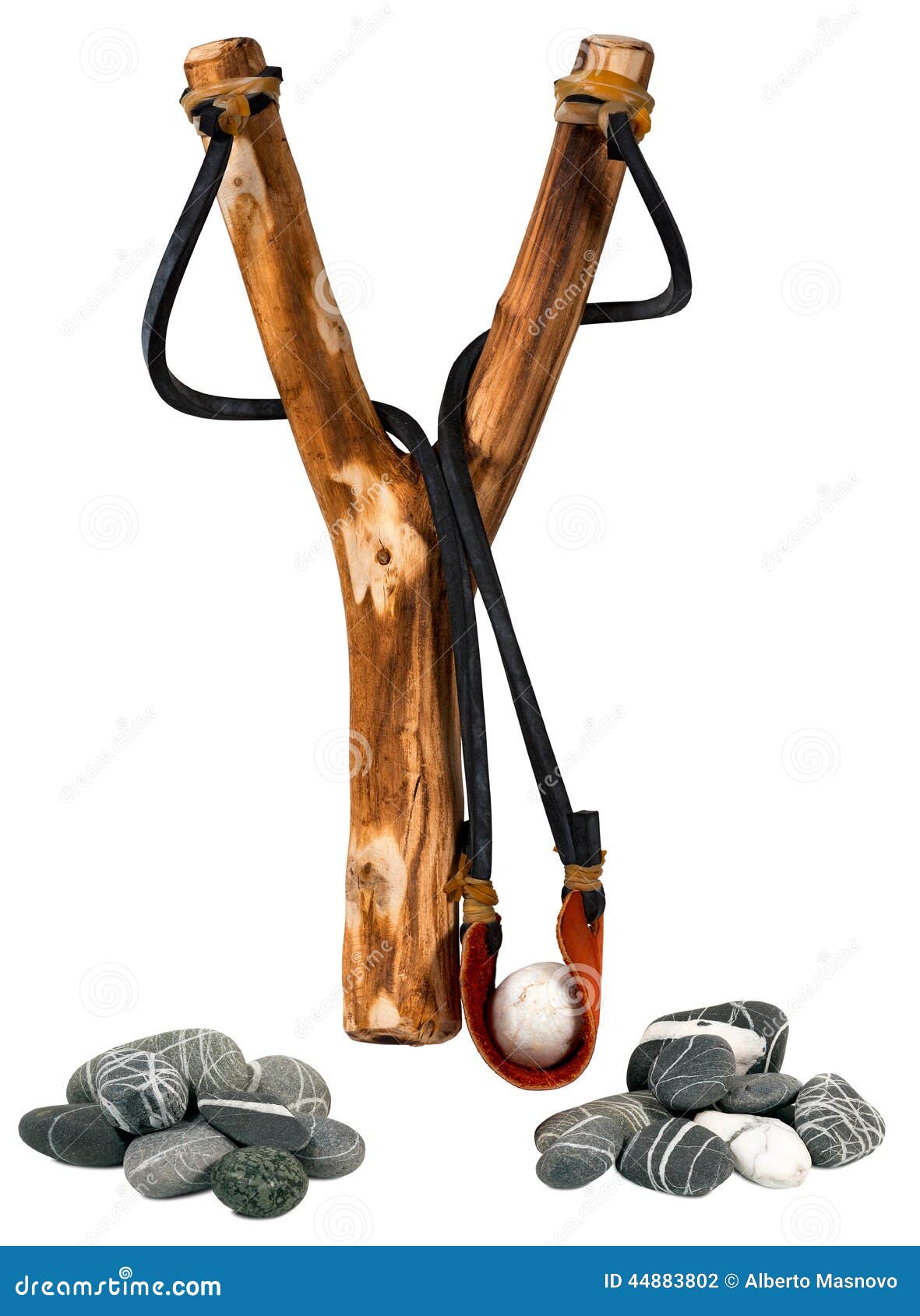 Estilingue De Madeira Feito a Mão No Branco Foto de Stock - Imagem de ...